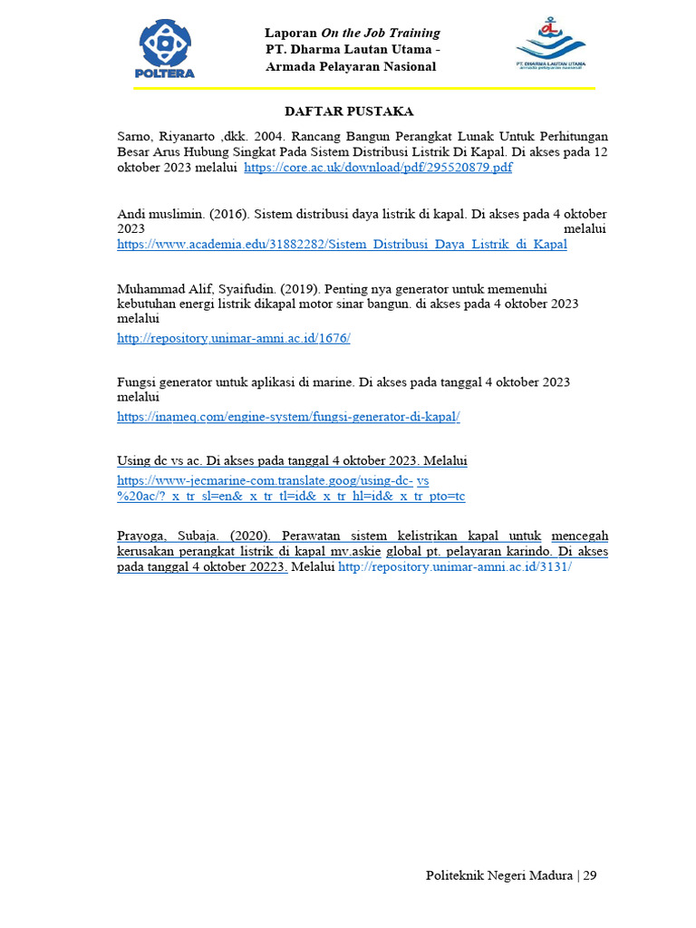 DAFTAR PUSTAKA Laporan Hilmi | PDF