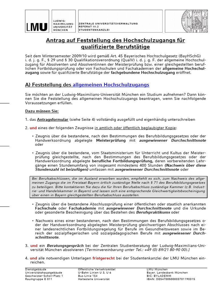 Application Form - TUM | PDF