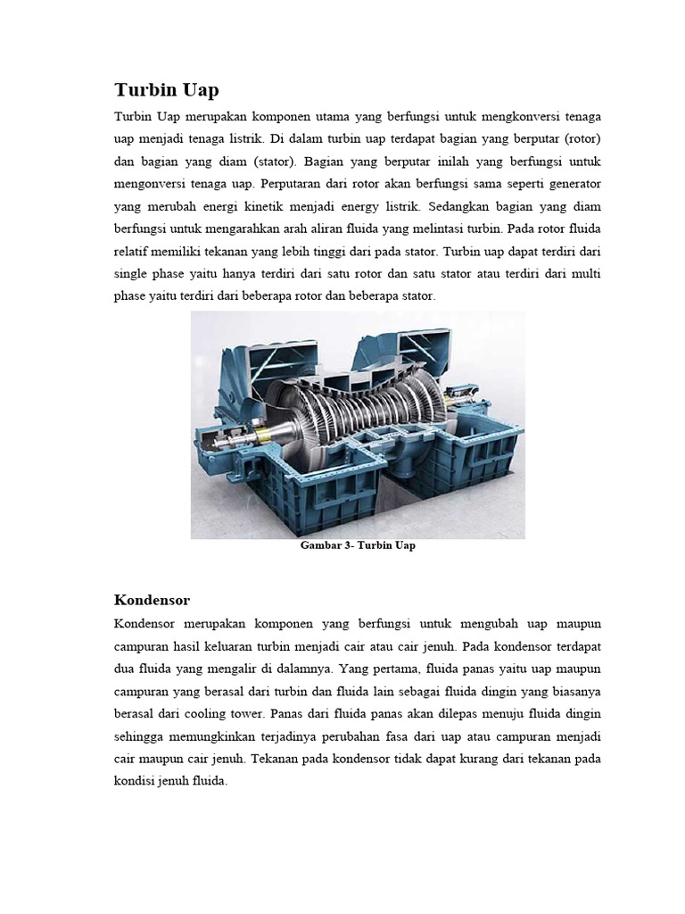 Komponen dan Rumus Turbin Uap PLTU | PDF | Sains & Matematika ...