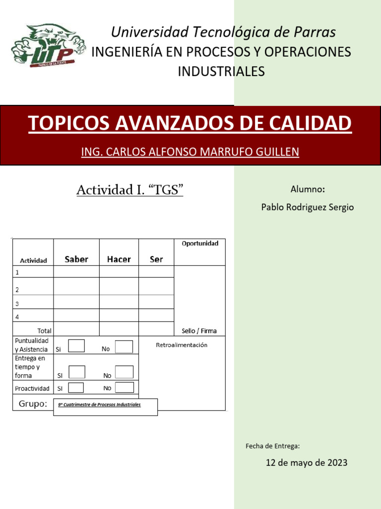 Actividad I. TGS Teoria General de Sistemas | PDF | Sistema | Software