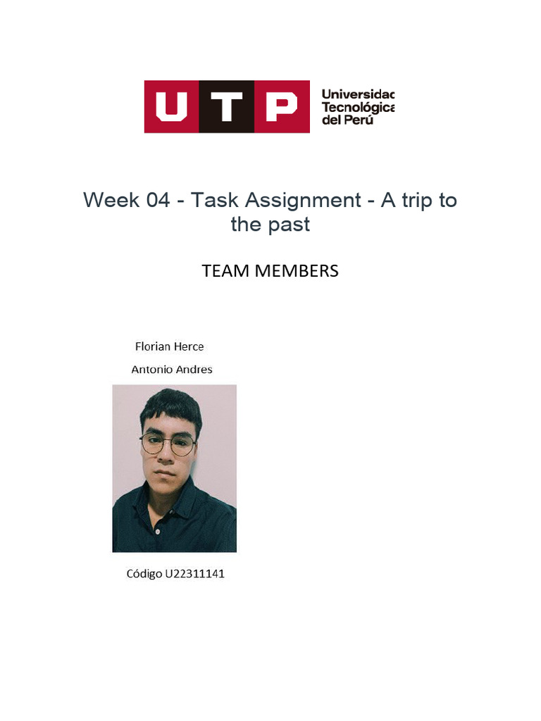 Week 04 Task Assignment .A Trip To The Past | PDF