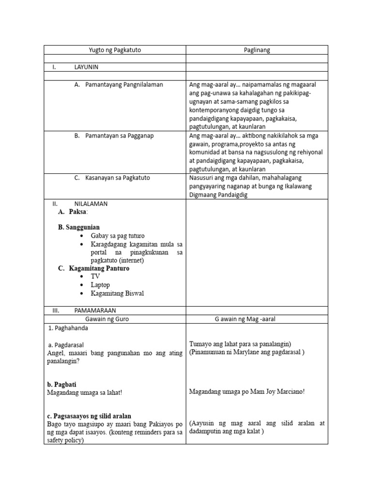 Banghay DEPED | PDF