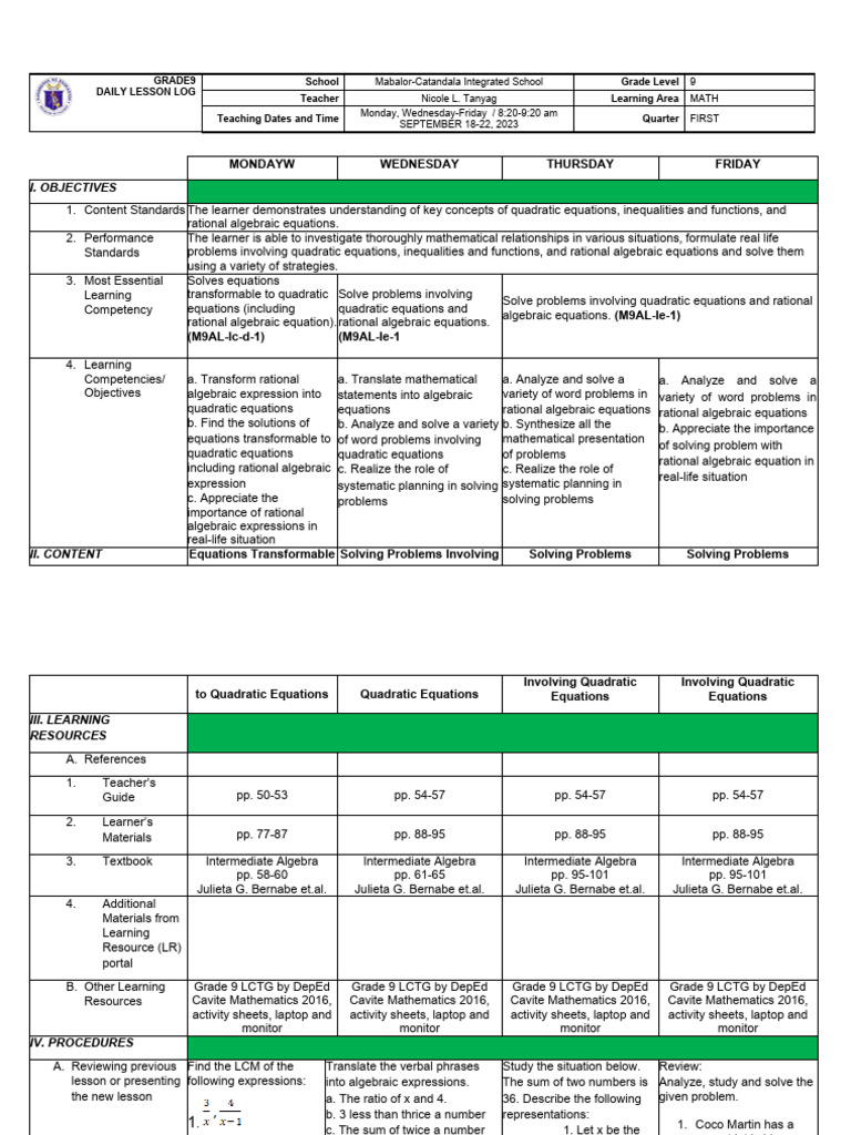 DLL-WK 4-LC 5,6 | PDF | Equations | Area