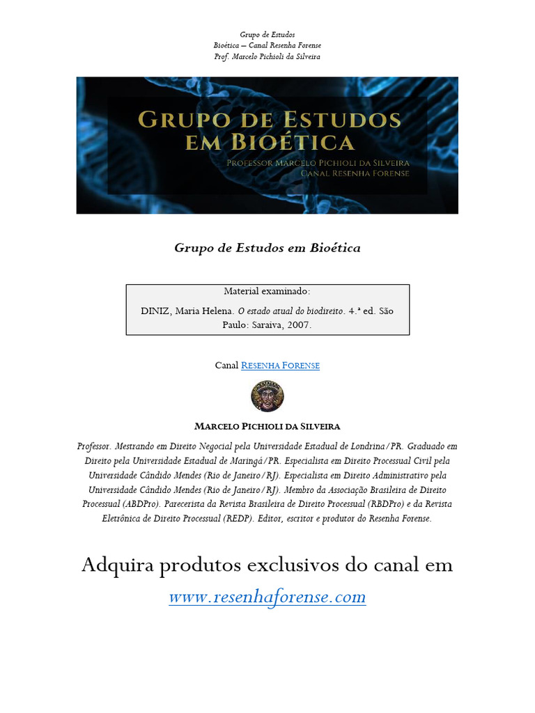 Analise de O Estado Atual Do Biodireito | PDF | Genética | Lei Natural