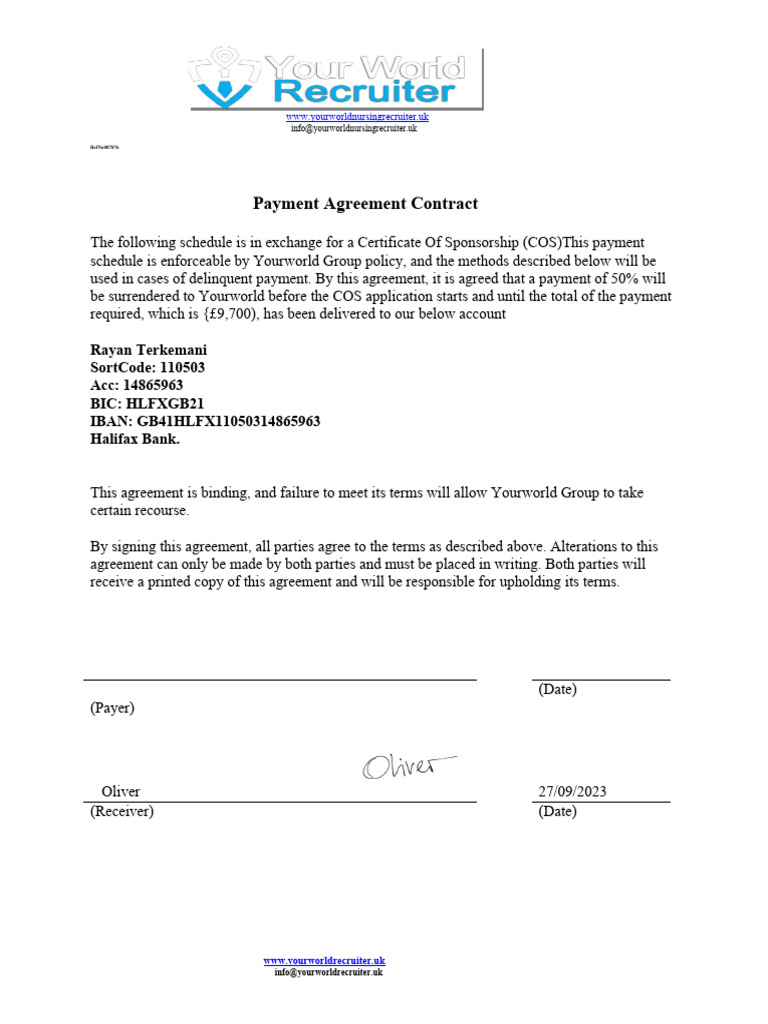 Payment Agreement Template 04 | PDF