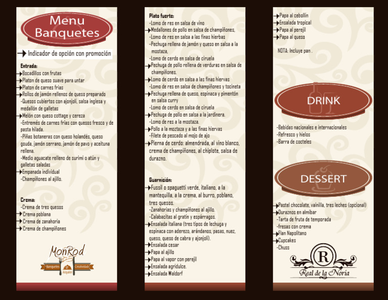 Menu Banquete 2020 | PDF