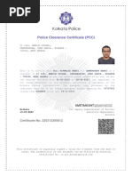 Police Clearance Certificate Sample | PDF