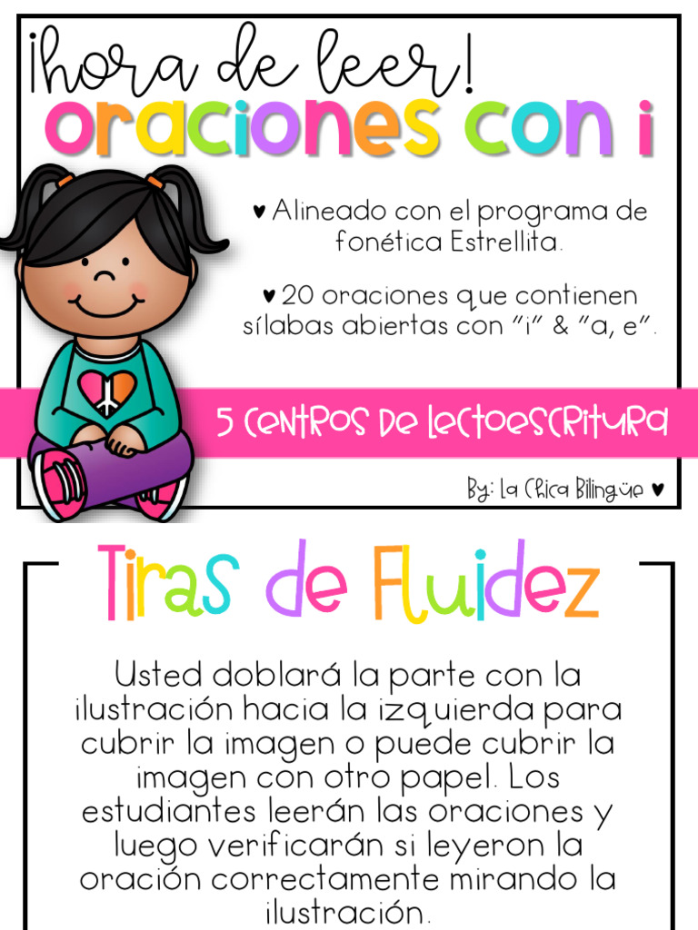 !hora de Leer! (Oraciones Con - I - ) | PDF