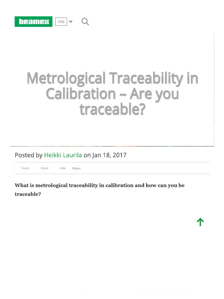 What Is Metrological Traceability in Calibration and How Can You | PDF What Is Metrological Traceability in Calibration and How Can You | PDF