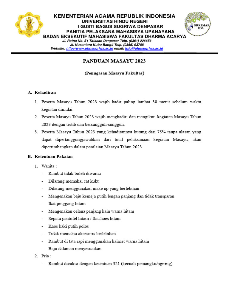 Panduan Masayu FDA 2023 | PDF