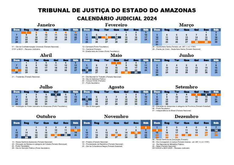 Calendario Judicial 2024 2 | PDF