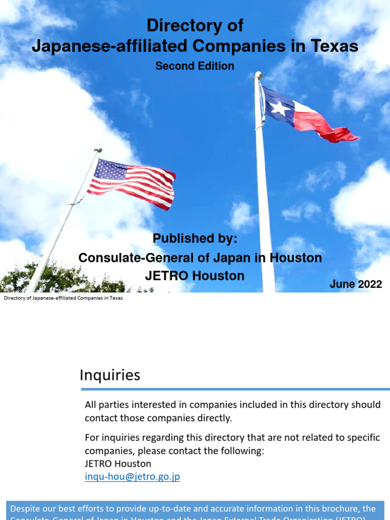 Japanese Companies Directory in Texas | PDF | Airlines | Business