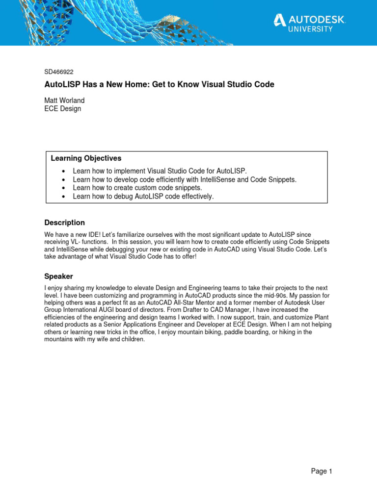 AutoLISP in VS Code for Engineers | PDF | Keyboard Shortcut | Version Control
