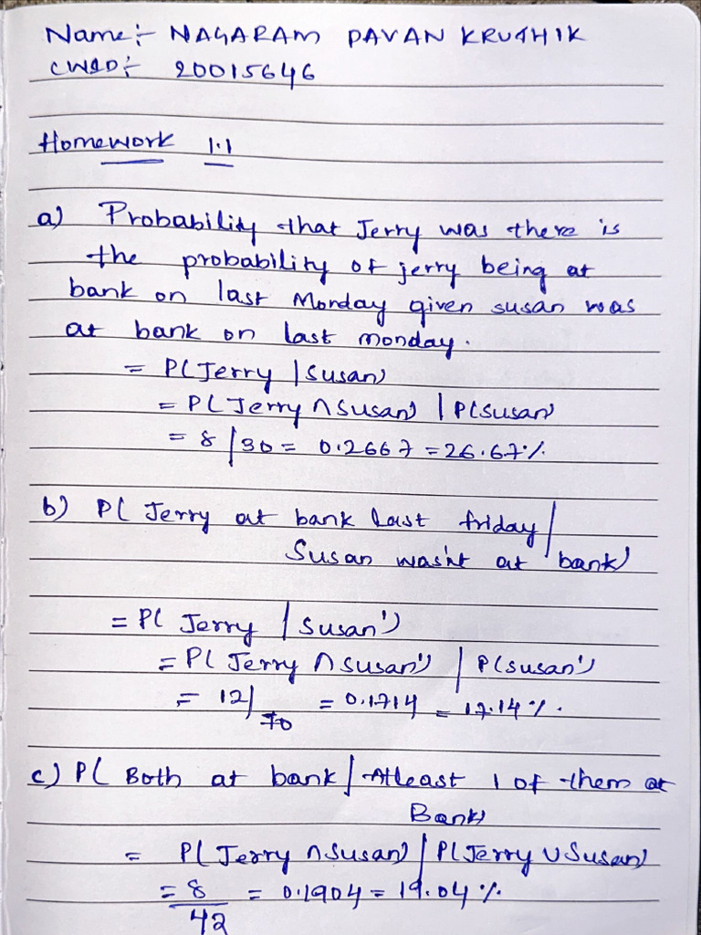 Pavan Kruthik Nagaram HW01 Probability | PDF