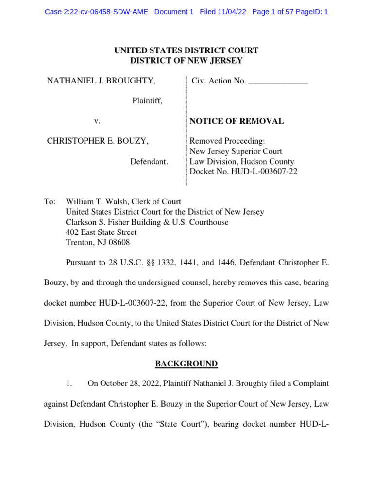 Gov - Uscourts.njd.504040.1.0bouzy Og Complaint | PDF | Complaint | Amount In Controversy