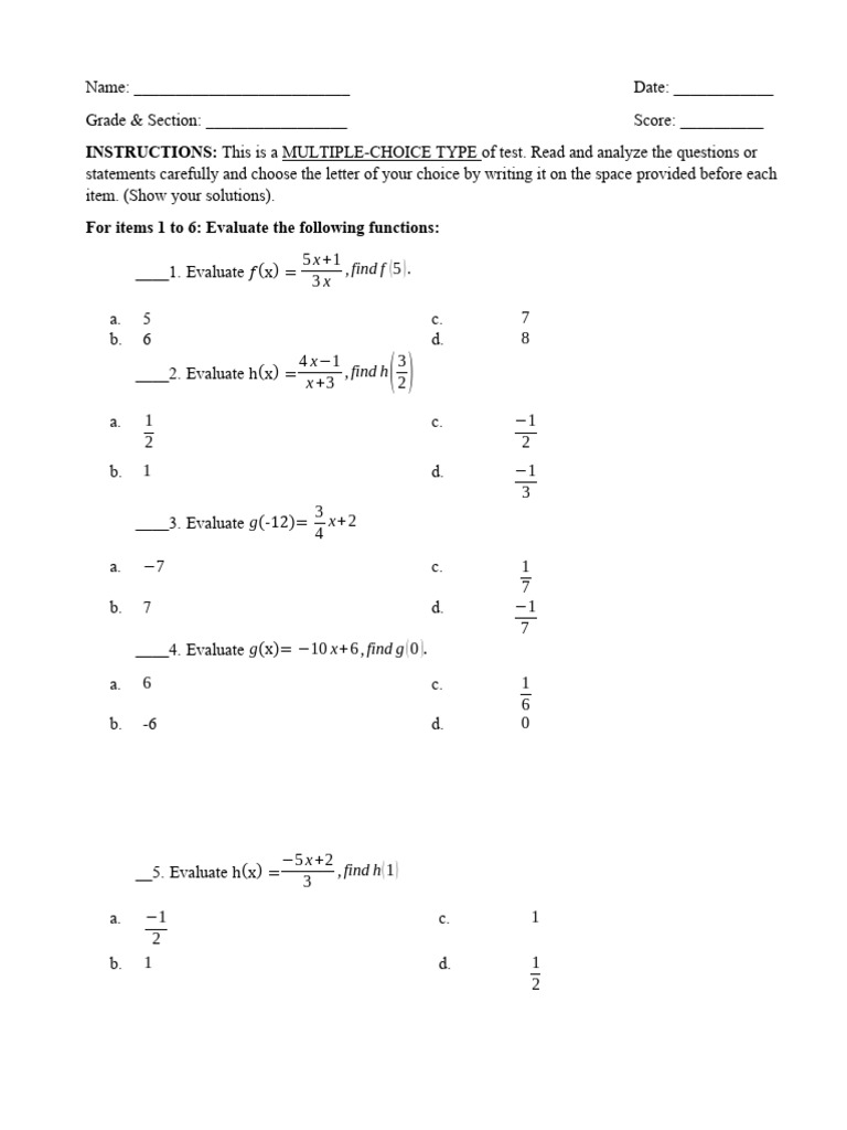 Midterm Examination Genmath | Download Free PDF | Multiple Choice | Applied Mathematics