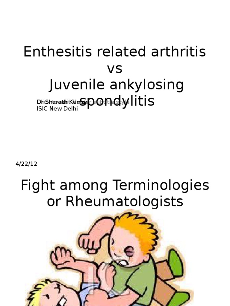 Enthesitis Related Arthritis Vs Juvenile Ankylosing Spondylitis | PDF ...