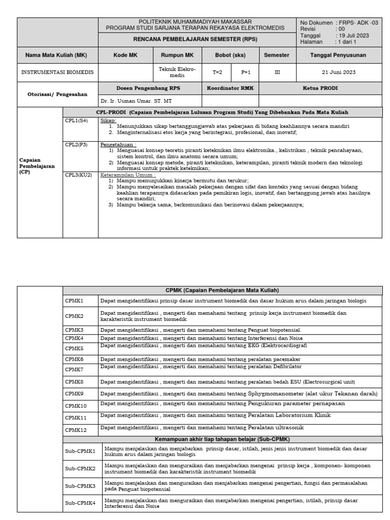 RPS MK Instrument Biomedis | PDF