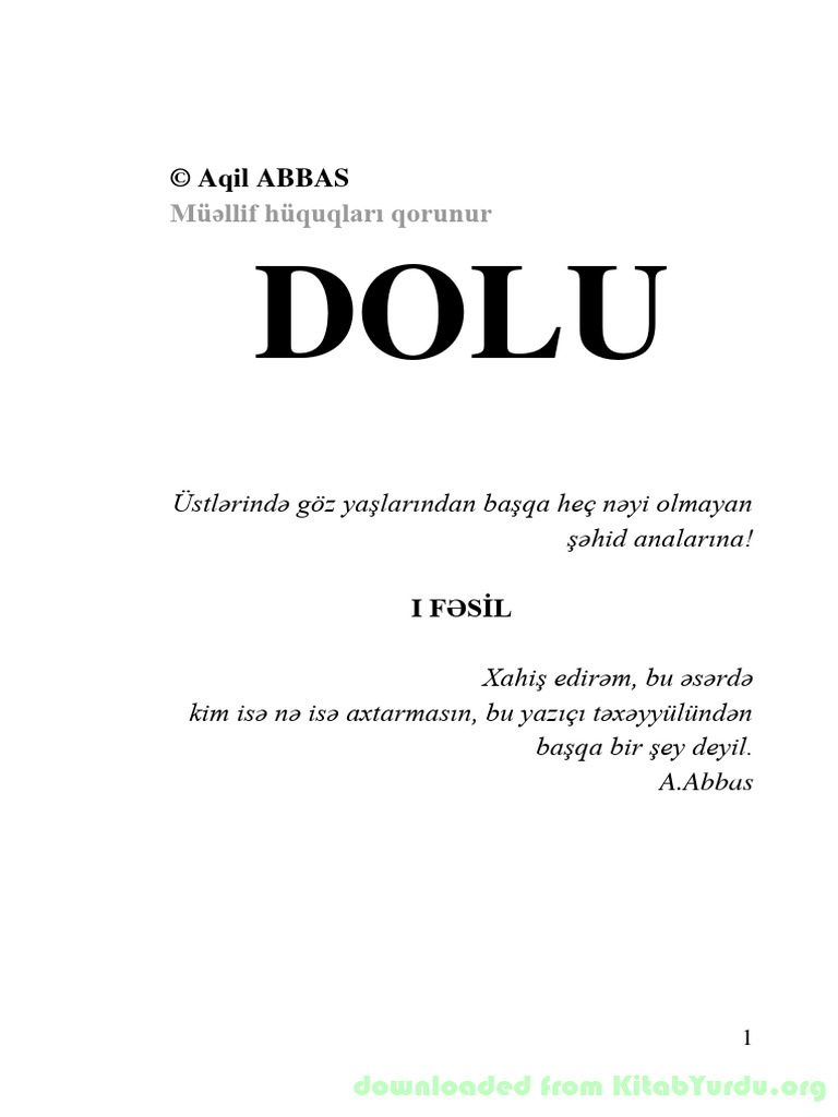 Kitabyurdu Org Aqil Abbas Dolu | PDF
