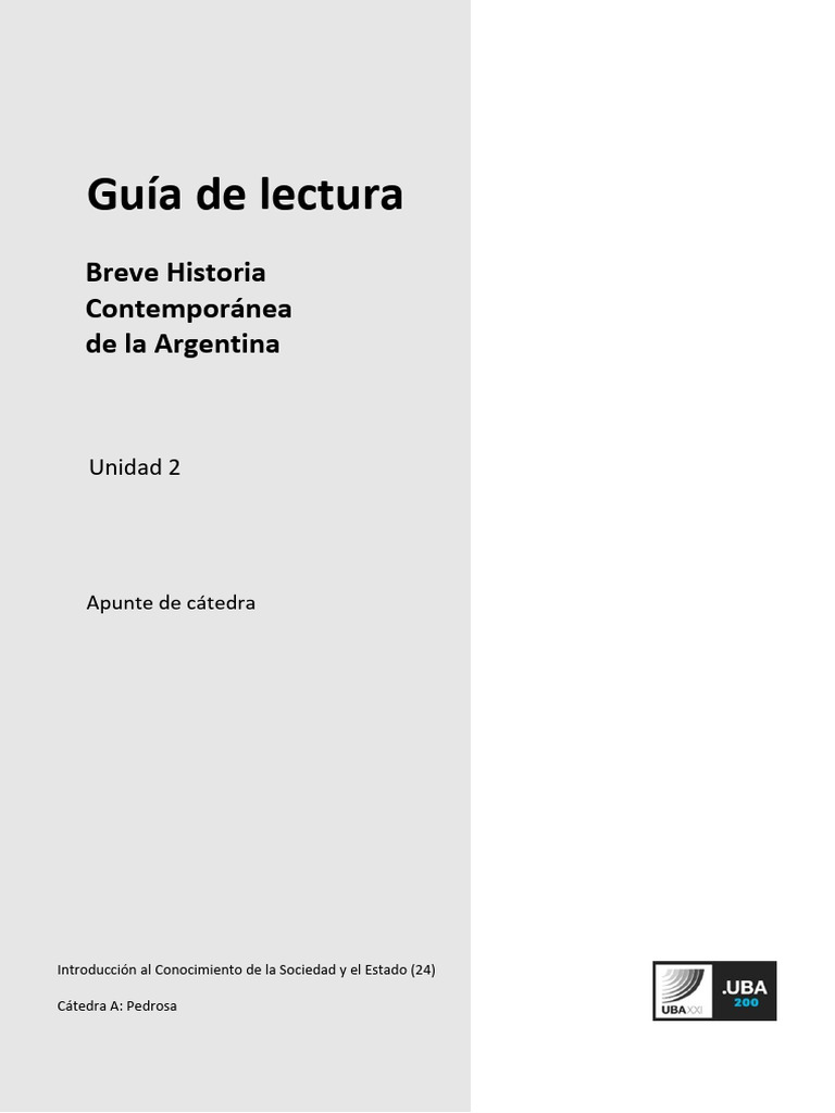 U2. Guía de Lectura Romero | PDF