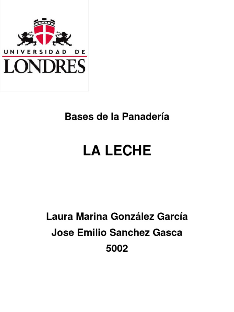 Leche | PDF | Leche | Panes