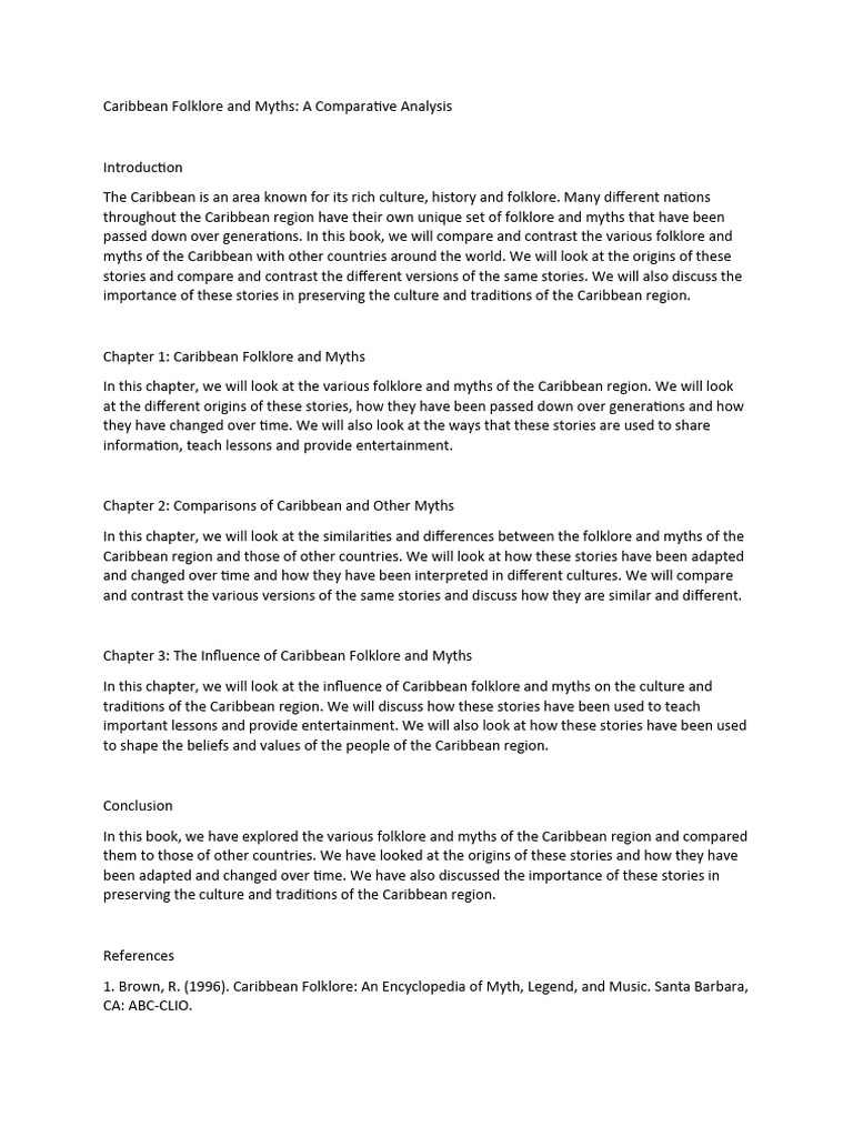 Caribbean Folklore and Myths | PDF | Social Science