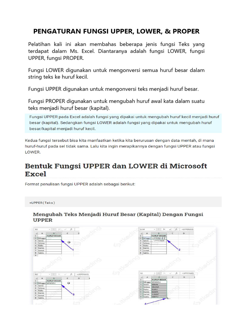 Pengaturan Fungsi Upper-Lower-Proper | PDF
