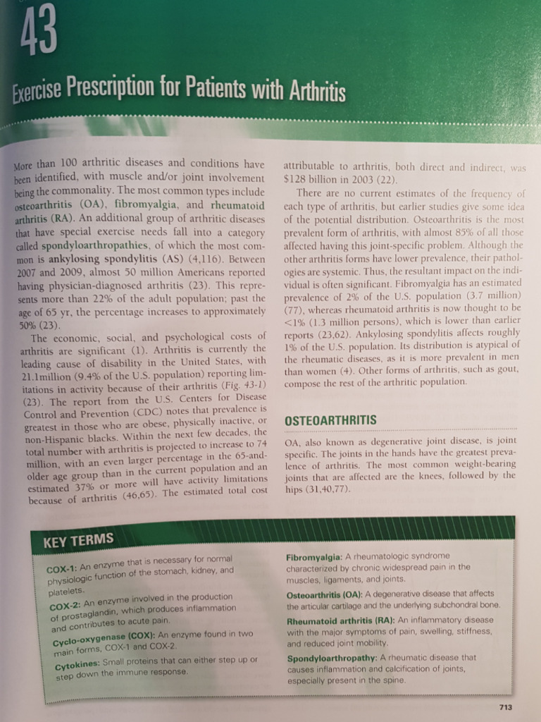 ACSM CH 23 Arthritis | PDF