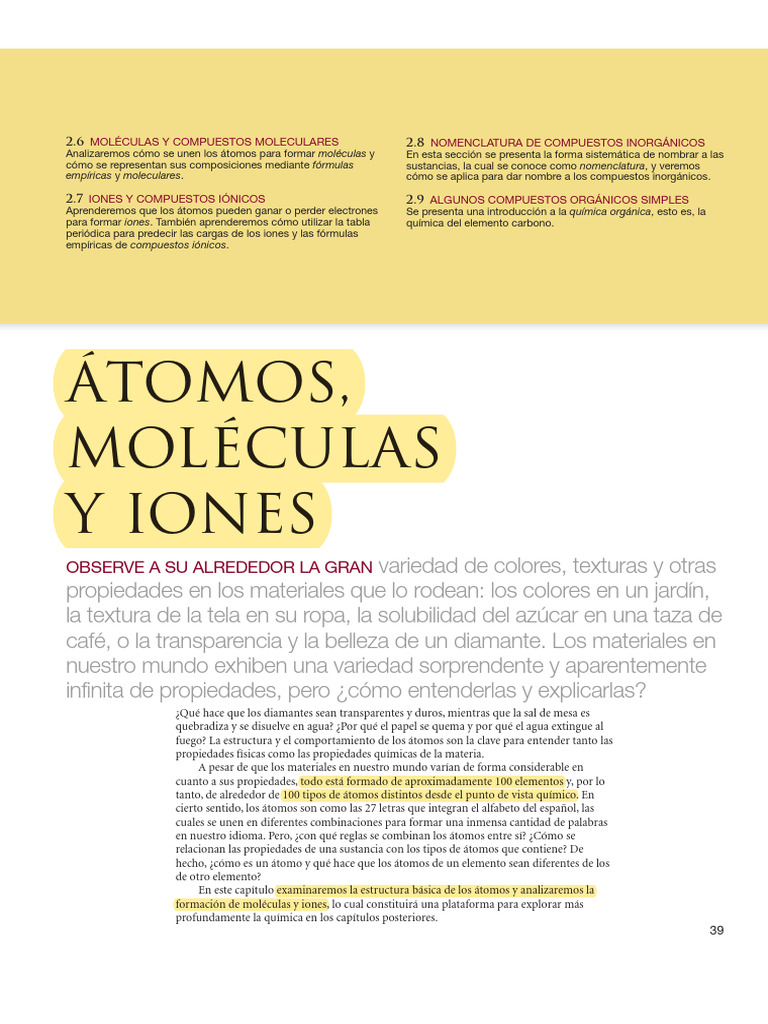 Átomos, Iónes y Moléculas, Resumen | PDF | Núcleo atómico | Electrón