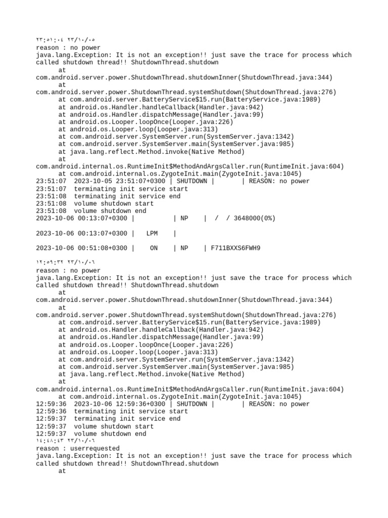 Power Off Reset Reason Backup | PDF | Java (Programming Language) | Computer Hardware