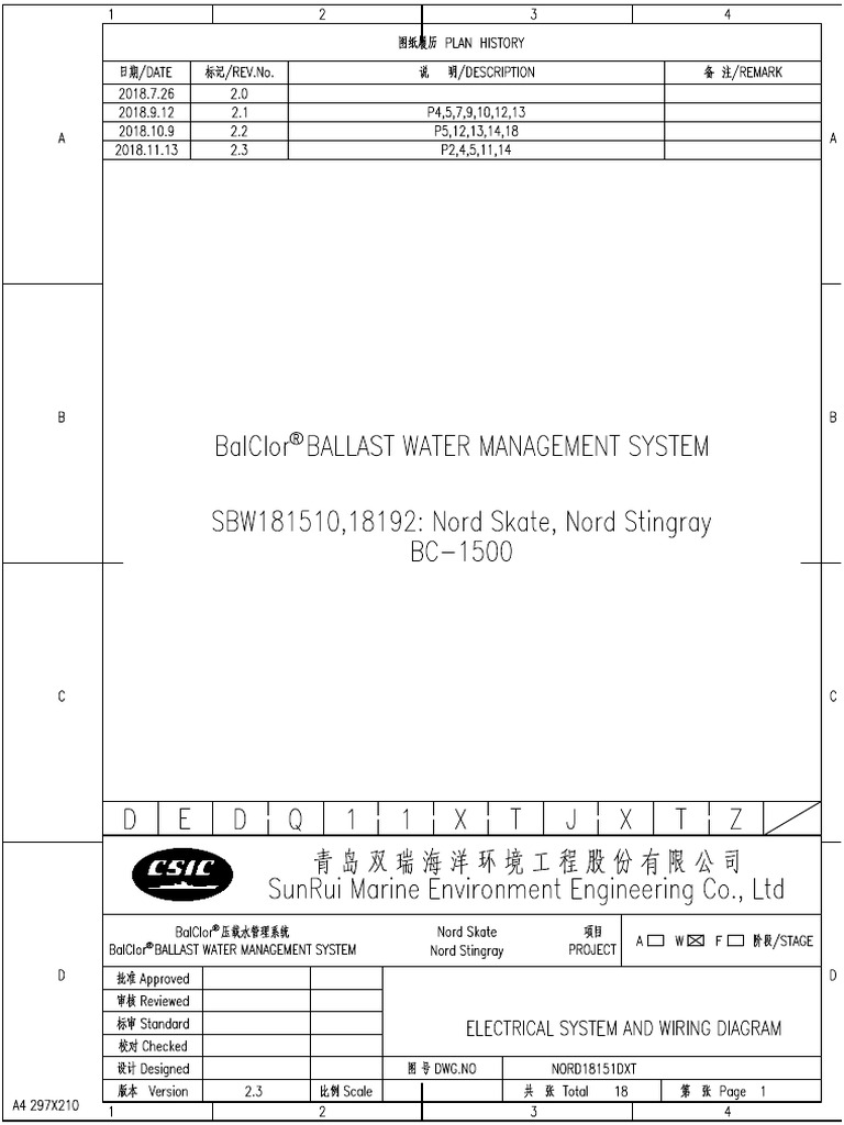 BalClor BWMS - Electrical System and Wiring Diagram - Nord Skate - Nord ...