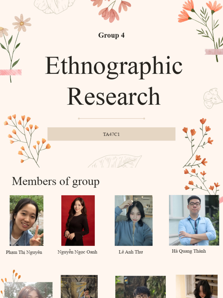 Bản Final Ethnographic Research | PDF