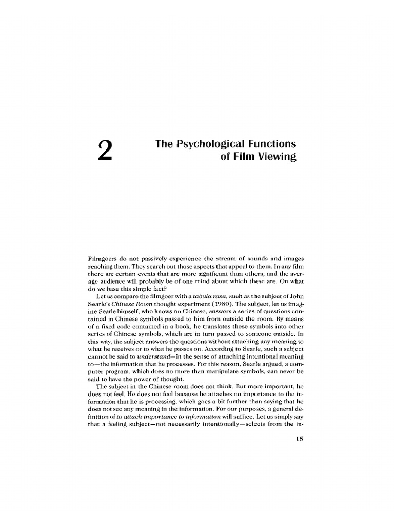 (TAN) The Psychological Functions of Film Viewing | PDF