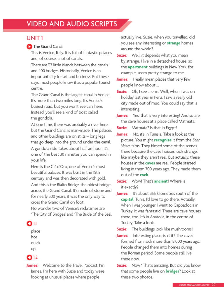 Unlock 2e L2 Listening and Speaking Scripts | PDF | Climate Change | Thanksgiving Dinner