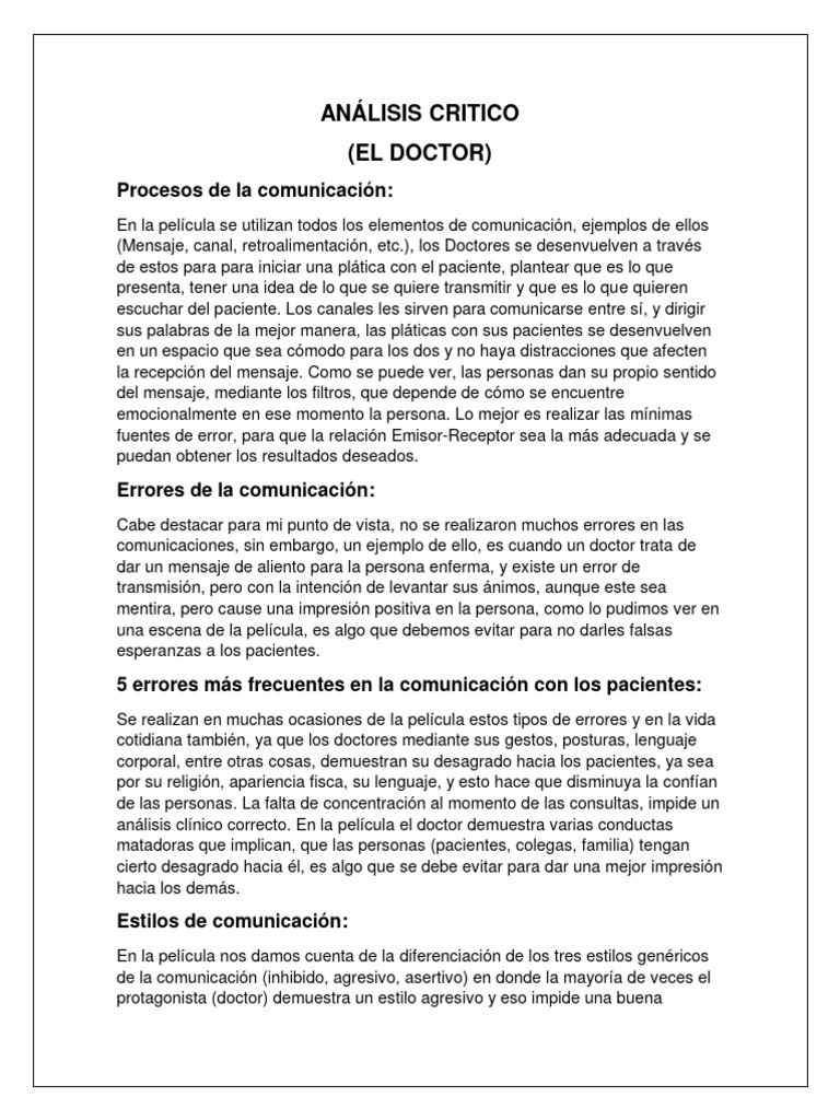 Análisis Critico | Descargar gratis PDF | Comunicación | Conceptos ...