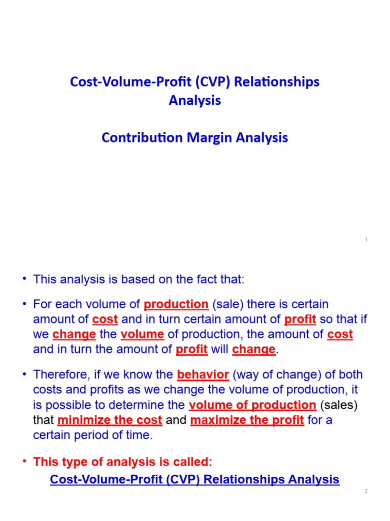 1 - Contribution Margin Analysis | PDF | Business Economics | Business