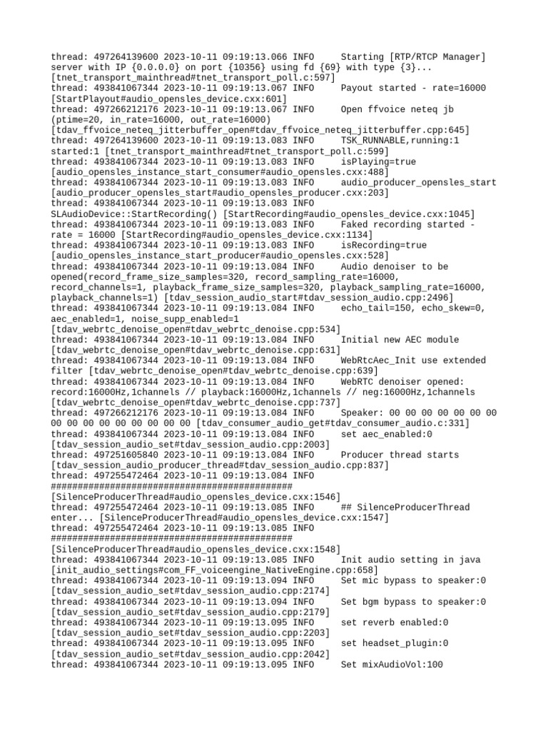 FFRTC Log | PDF | Port (Computer Networking) | Network Socket