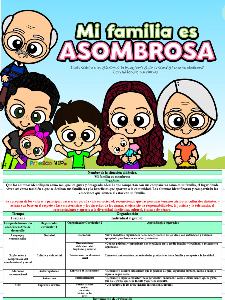 Plan Mi Familia Es Asombrosa | PDF | Las emociones
