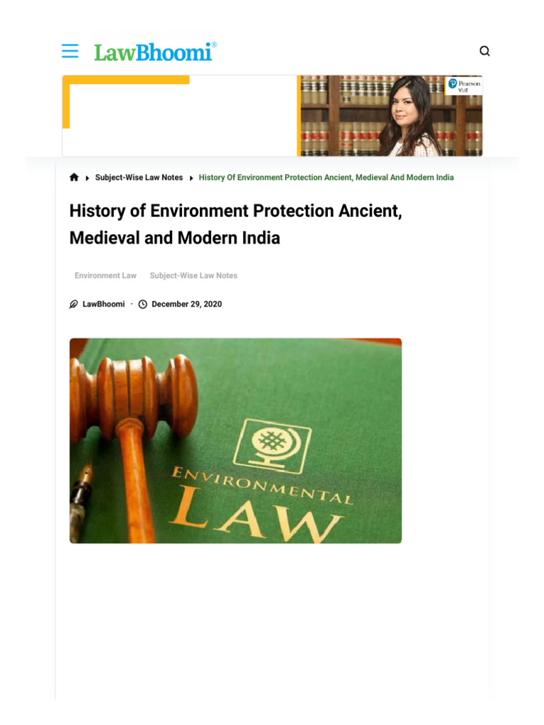 History of Environmental Protection in India | PDF