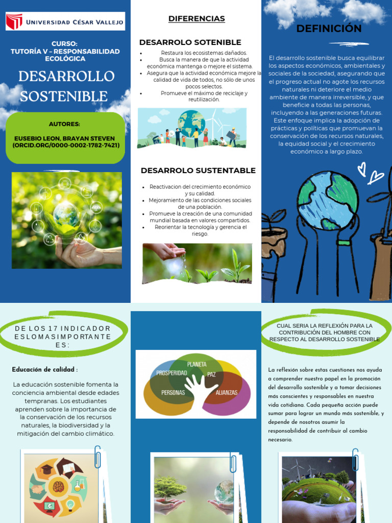 TRIPTICO Desarrollo Sostenible | PDF