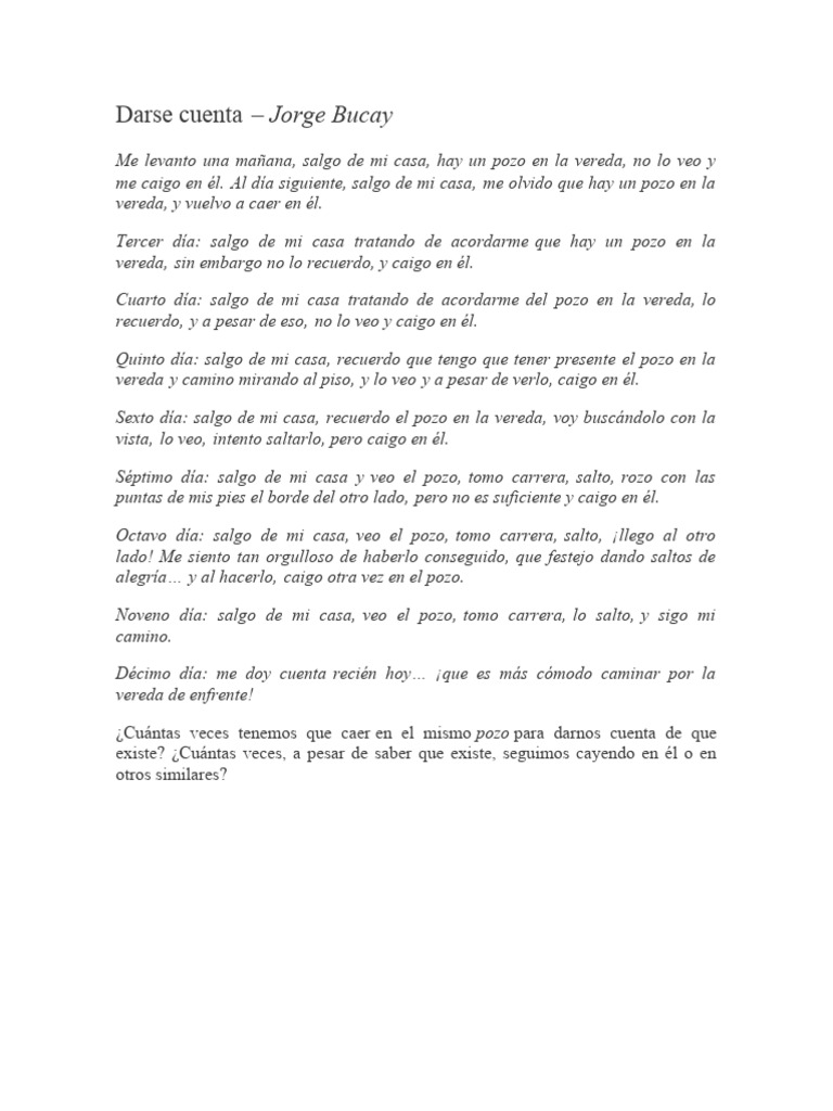 Darse Cuenta | PDF