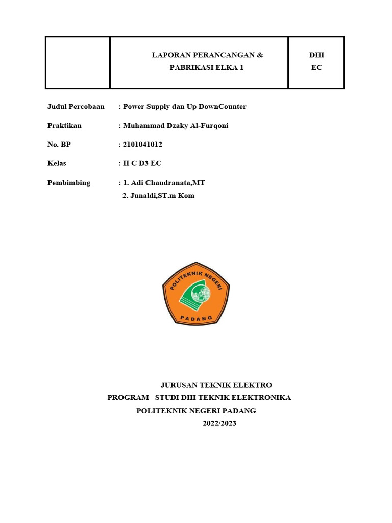 Laprak Bengkel Dzaky | PDF