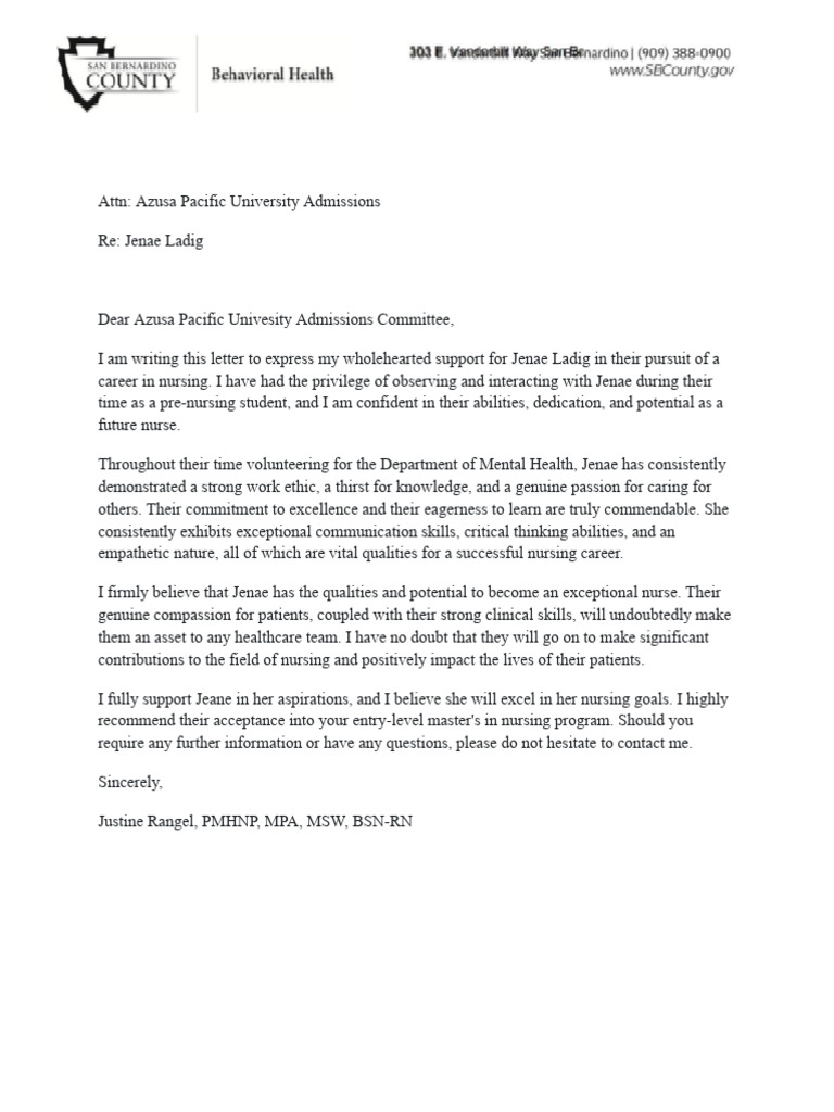 Attn Azusa Pacific University Admissions | PDF