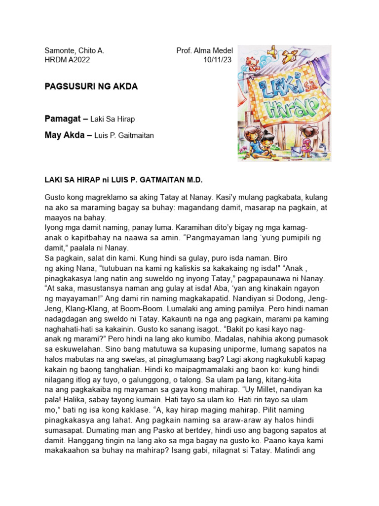 Pagsusuri NG Akda | PDF