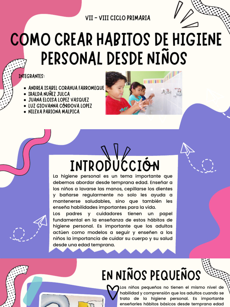 Como Crear Habitos de Higiene Personal Desde Niños | Descargar gratis PDF | Higiene | Cuidado de ...