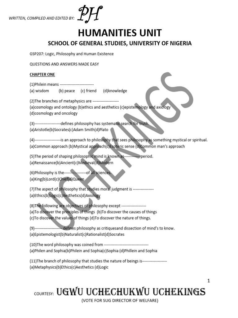 Gsp 207 Past Questions And Answers Pdf Argument Rationalism