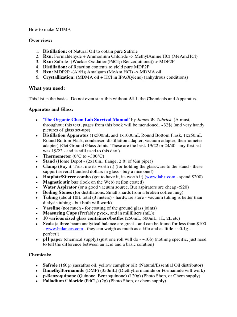 How To Make Mdma | PDF