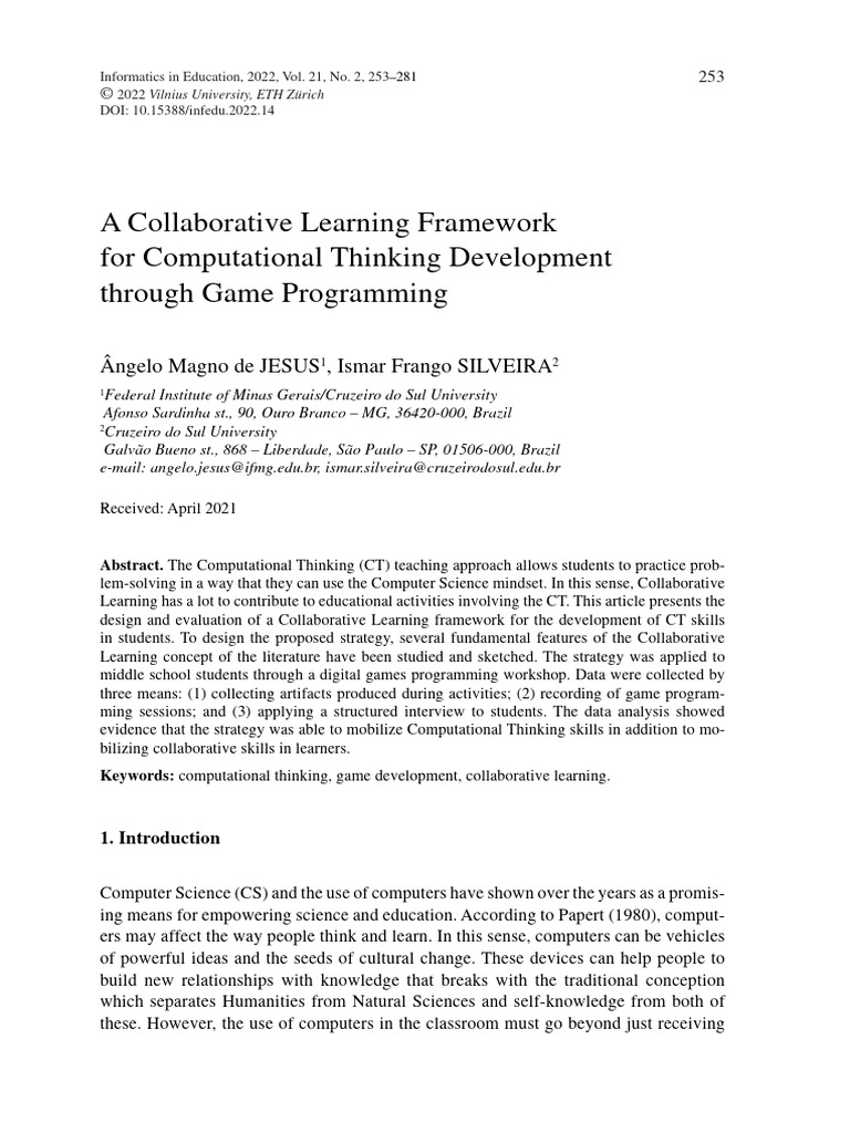 A Collaborative Learning Framework | PDF