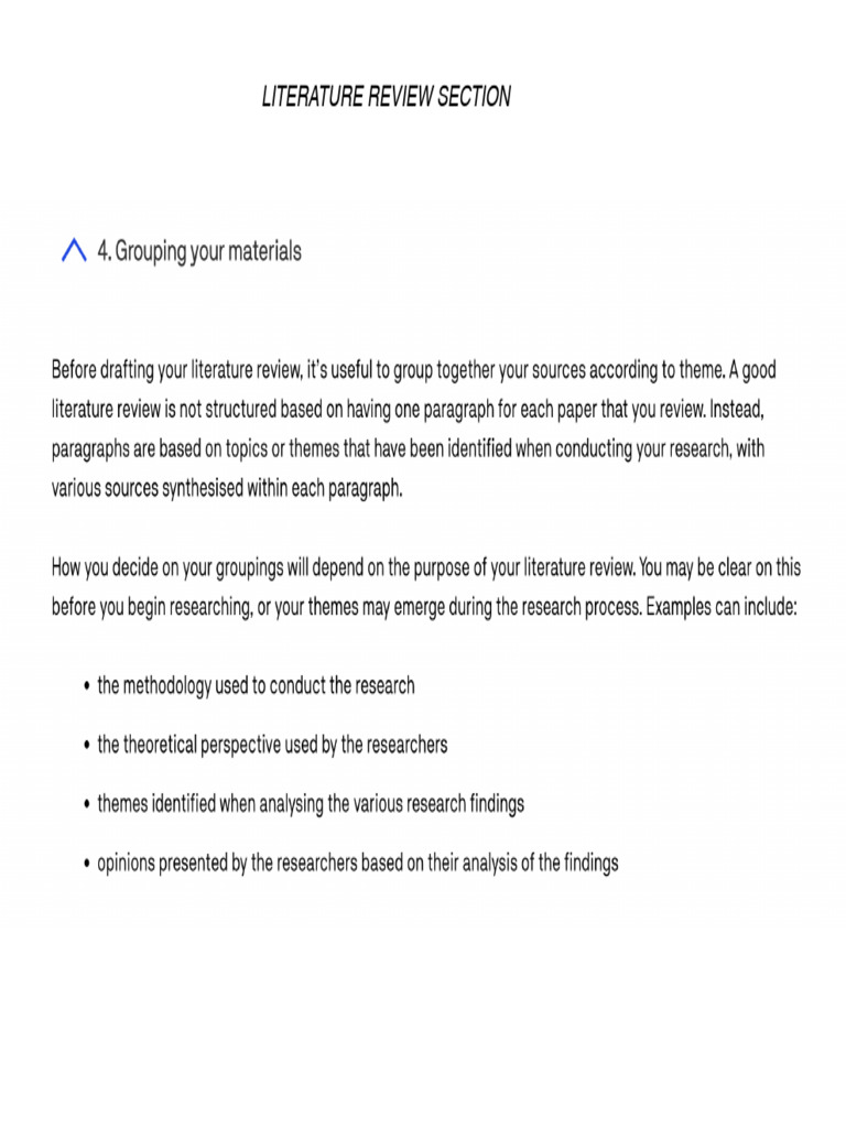 LR Paragraph Structure (MEAL Paragraphs) + Synthesis Matrix | PDF