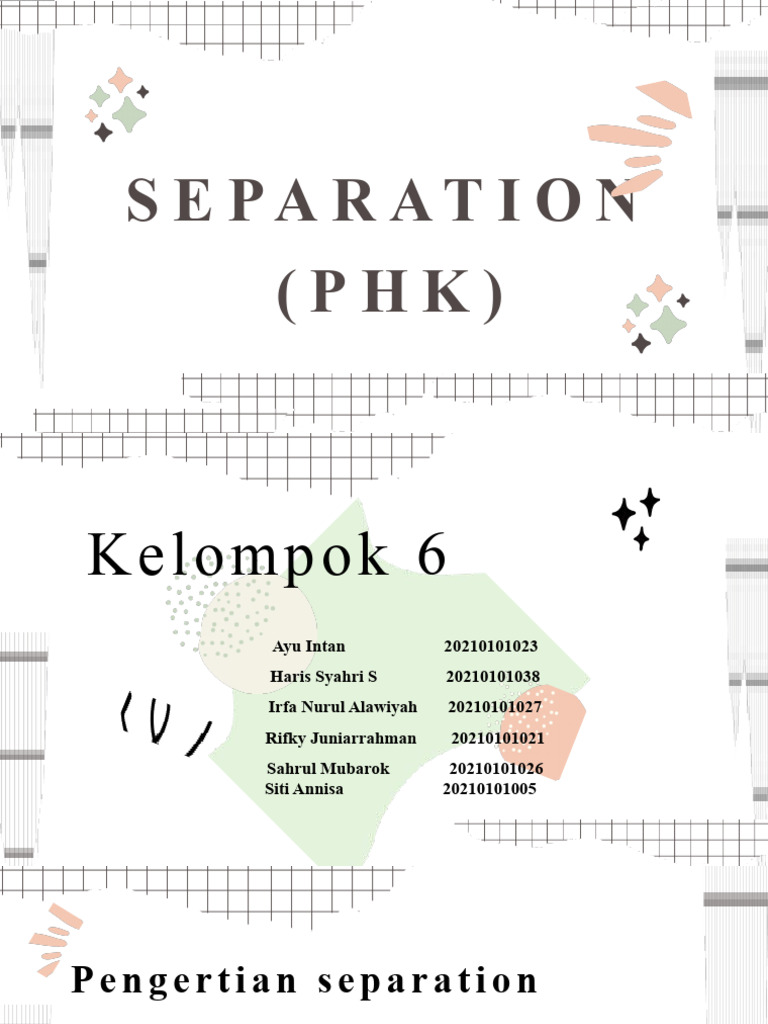 Separation 'MSDM' Kle.6 | PDF